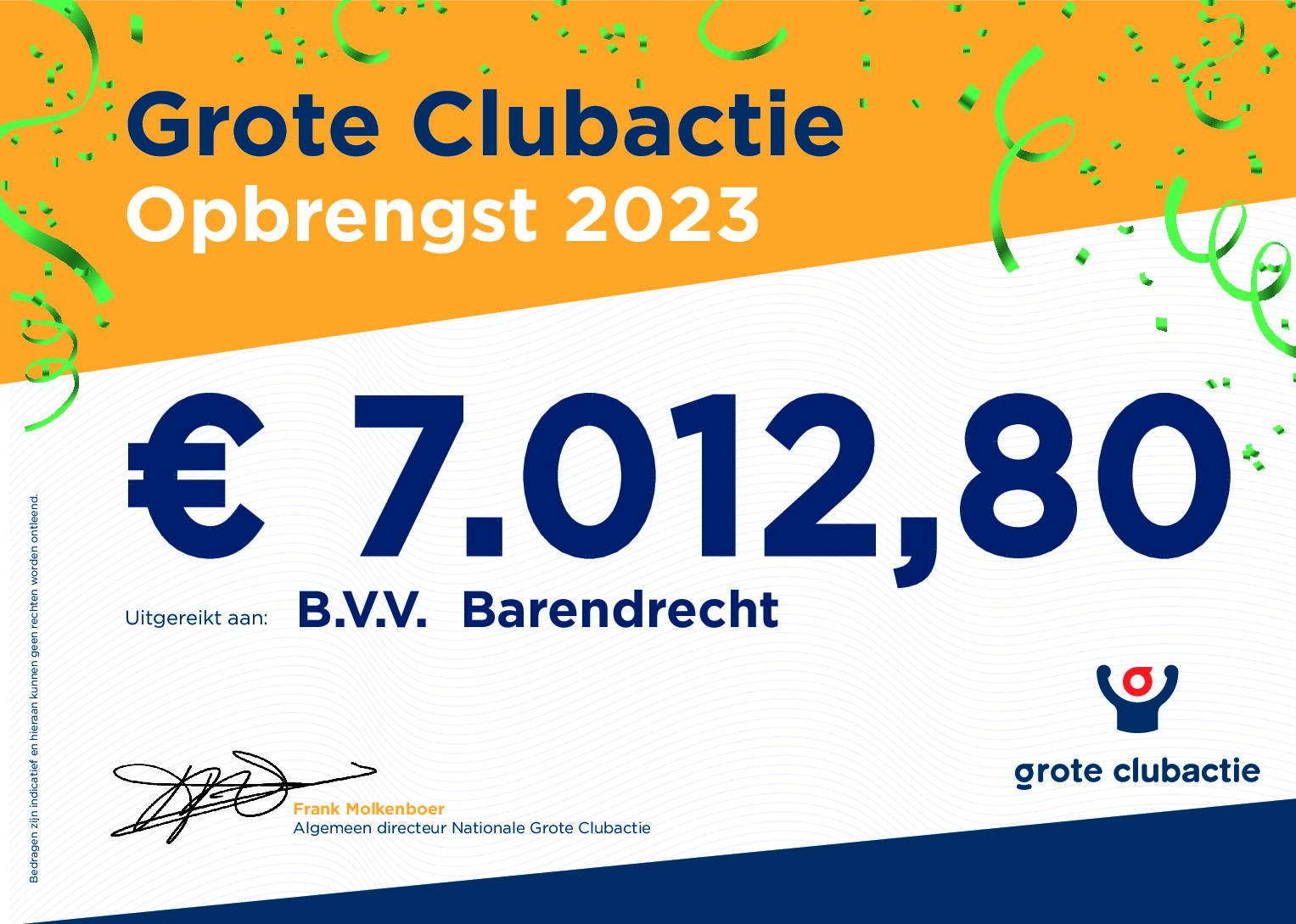 BESTE VERKOPERS GROTE CLUBACTIE GEHULDIGD | BVV Barendrecht
